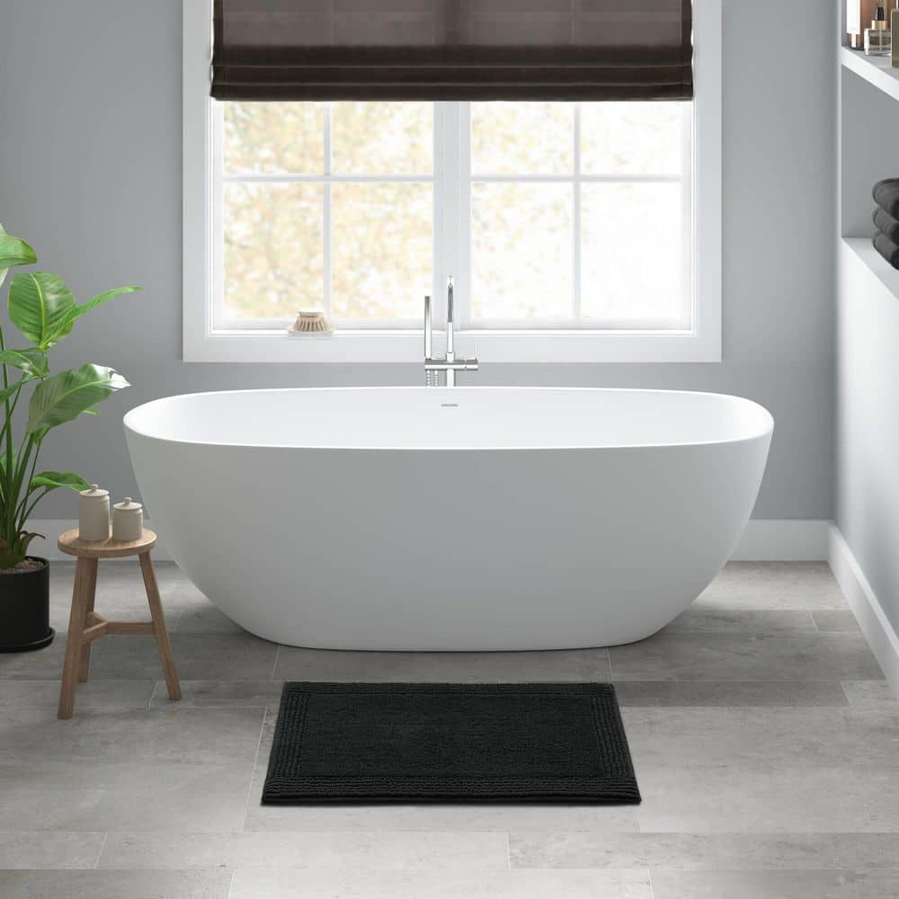 Reviews for MADISON PARK Signature Splendor Black 20 in. x 30 in. 100% Cotton Tufted 3000 GSM ...