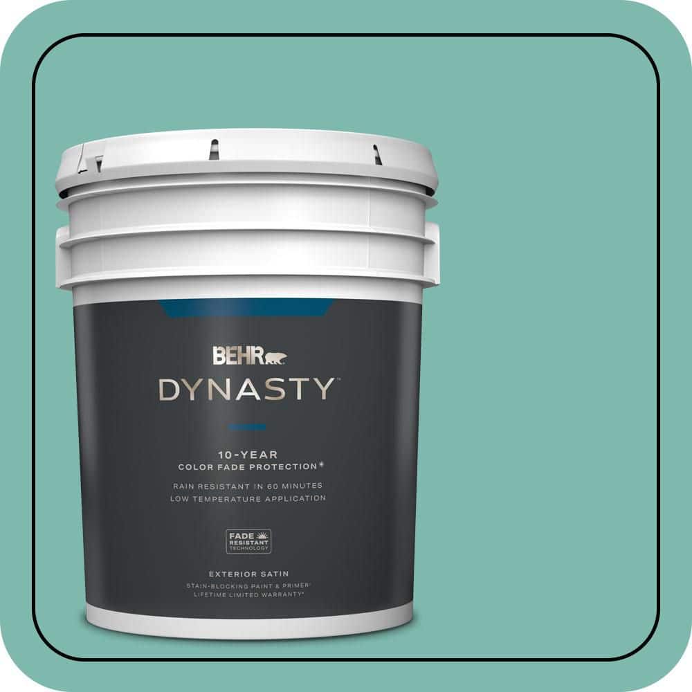 BEHR DYNASTY 5 gal. #490D-5 Winter Surf Satin Enamel Exterior Stain ...