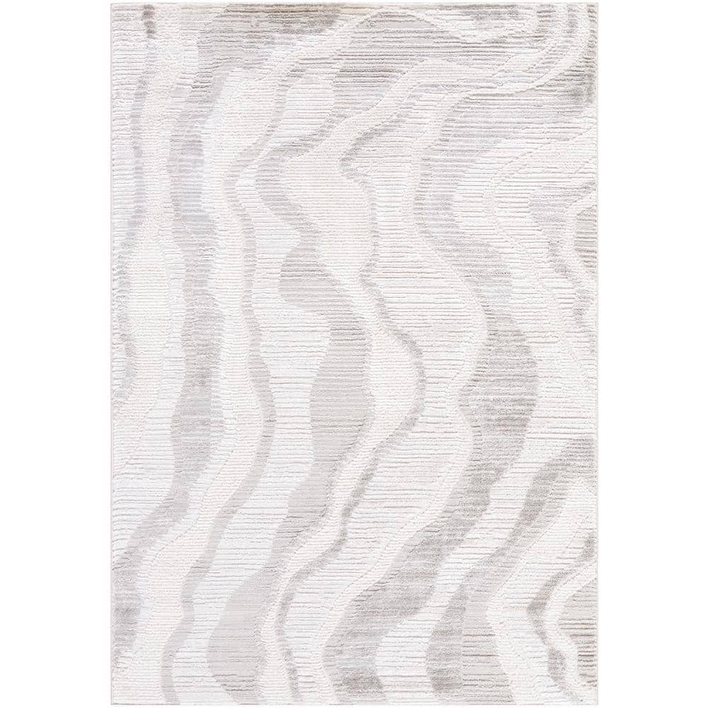 Livabliss Wolly Ivory/White Modern 8 ft. x 10 ft. Indoor Area Rug ...