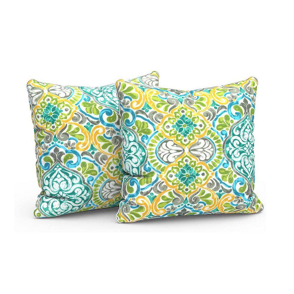 16 x 16 in. Outdoor /Indoor Throw Pillows, (Pack of 2) Decorative Patio ...