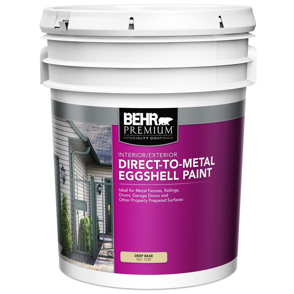 BEHR PREMIUM 5 gal. Deep Base Eggshell Direct to Metal Interior ...