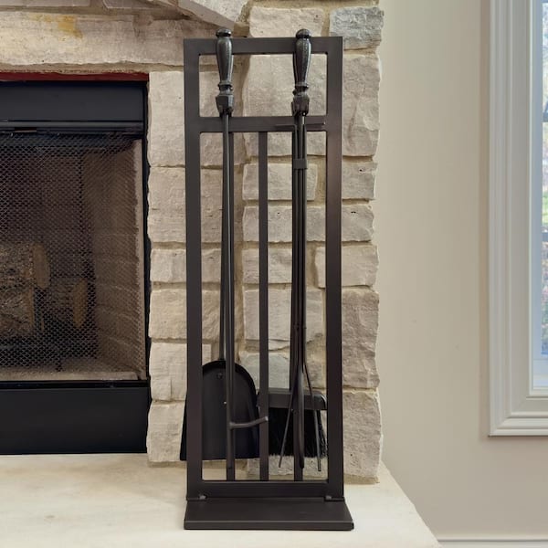 Pleasant Hearth Mission Style 5-Piece Fireplace Tool Set FA017TA - The ...