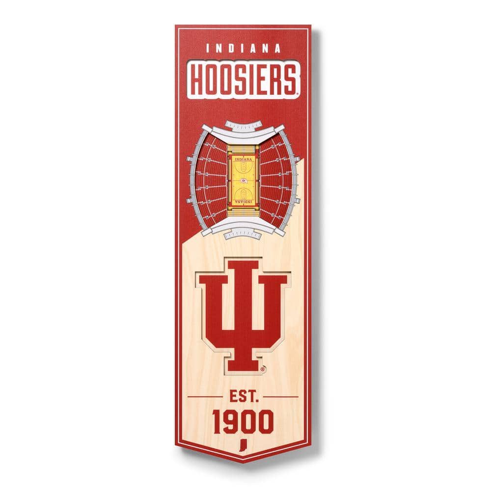 YouTheFan NCAA Indiana Hoosiers 6 in. x 19 in. 3D Stadium Banner ...
