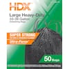 HDX 33-39-Gal. Black Heavy Duty Drawstring Trash Bags with 20% PCR (50 ...