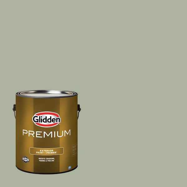 Glidden Premium 1 gal. PPG1127-4 Gargoyle Flat Exterior Latex Paint ...