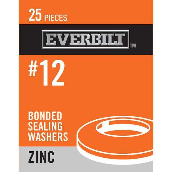 Everbilt #12 Zinc Bonded Sealing Washers 807682 - The Home Depot