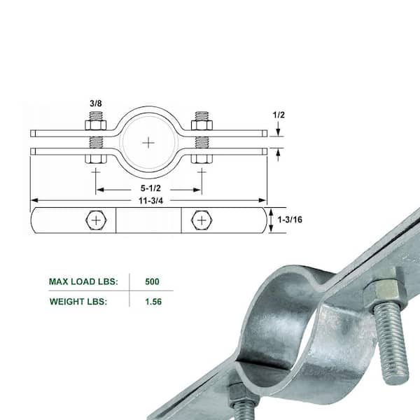 PLUMBFLEX 3 in. Riser Clamp in Galvanized Steel 03CLRSG - The Home Depot