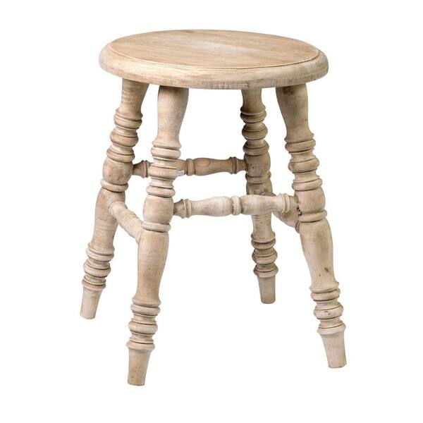 East At Main Glendale Rubberwood Stool TT-DF-PR106 - The Home Depot
