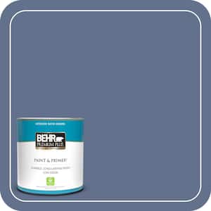 BEHR PREMIUM PLUS 8 oz. #600F-6 Atlantic Blue Semi-Gloss Interior ...
