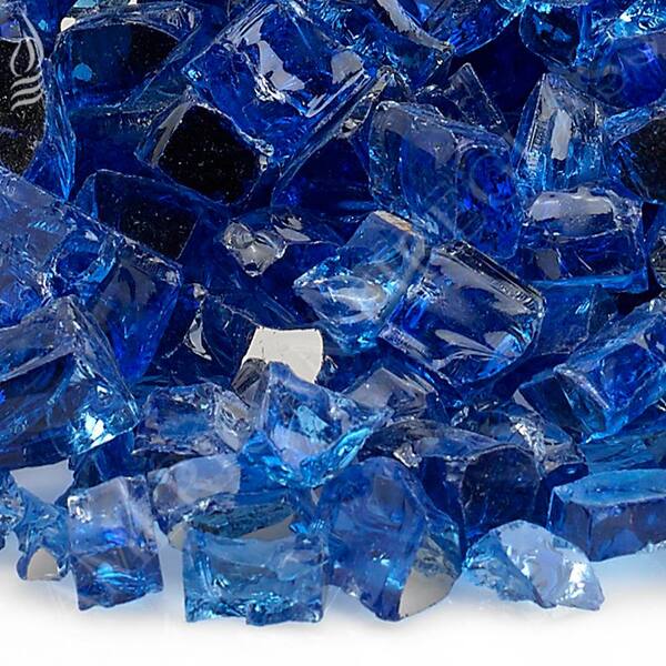 American Fire Glass 1/2 in. Cobalt Blue Reflective Fire Glass 10 lbs. Bag AFF-COBLRF12-10 - The ...