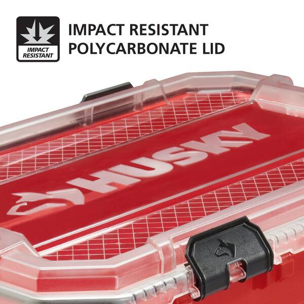 Husky 12-Gal. Professional Heavy Duty Waterproof Stackable Plastic ...