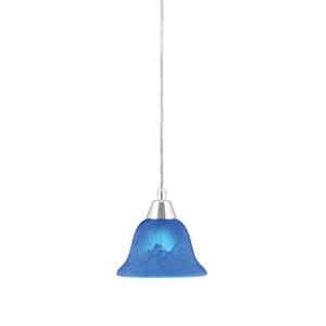 Bryson 60-Watt 1-Light Chrome Shaded Pendant Light Mini Pendant with 7 ...