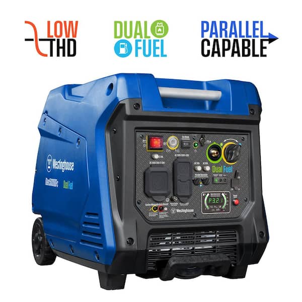 Generac 5200/3900-Watt Dual Fuel Inverter Generator, Fully Enclosed ...