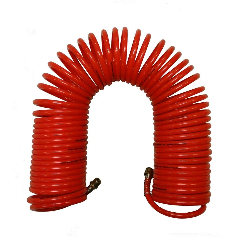 SPEEDWAY 1/4 in. x 50 ft. Recoil Polyurethane Air Hose 9389 - The Home ...