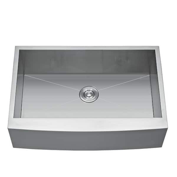 Maincraft Stainless Steel 32 in. Single Bowl Sink Handmade Farmhouse ...