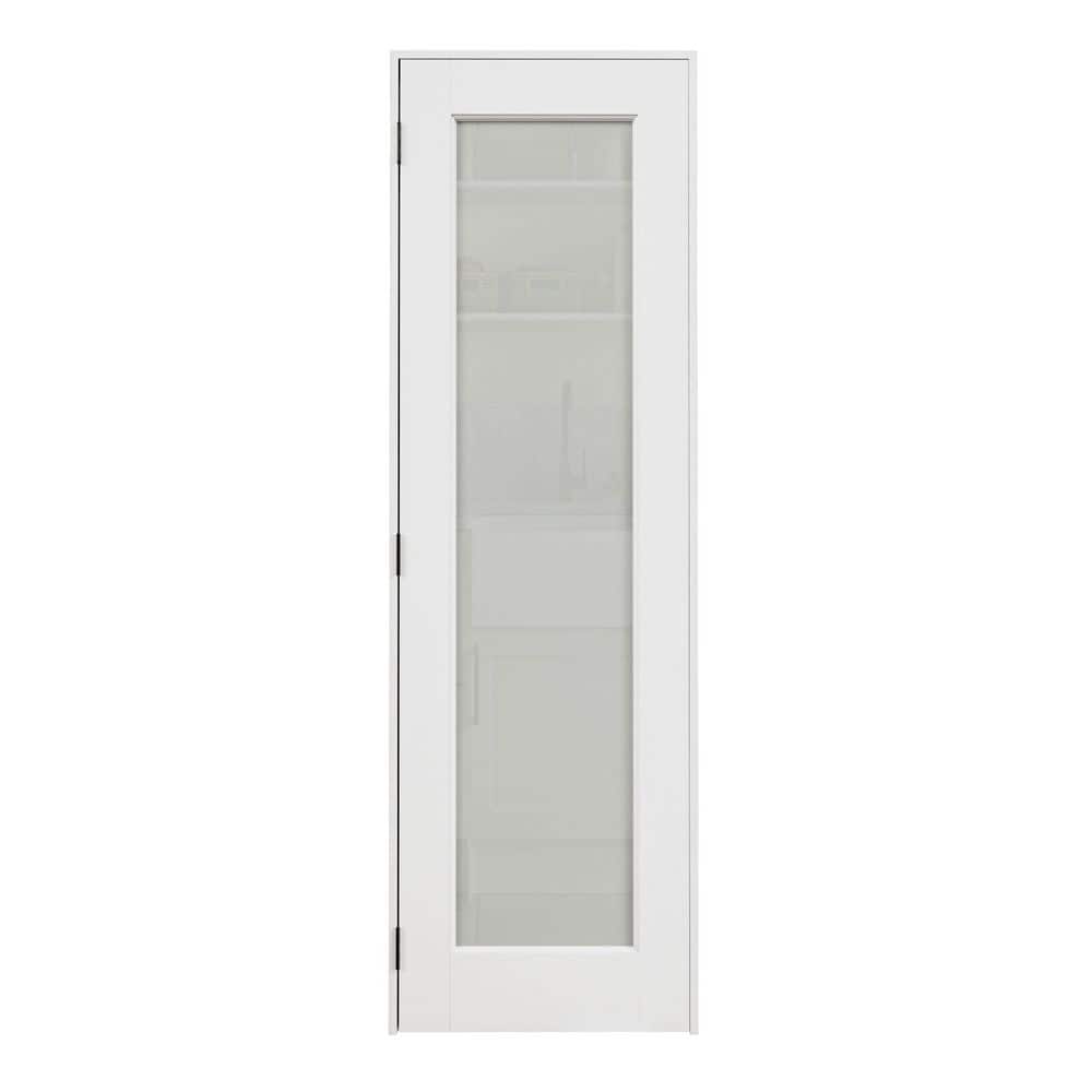ARK DESIGN Assembly Required 18 in. x 80 in. 1-Lite Frosted Glass Right ...