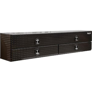 BUYERS PRODUCTS 21x18x90 In Gloss Black Diamond Tread Aluminum Flatbed ...