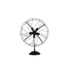 HomeRoots 24 in. Black Industrial Fan Design Metal Table Lamp ...