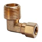 LTWFITTING 1/2 in. O.D. x 1/2 in. MIP Brass Compression 90-Degree Elbow Fitting (5-Pack ...