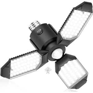 Lukyamzn 80-Watt 8000 Lumen LED Garage Ceiling Light with 3 Adjustable ...
