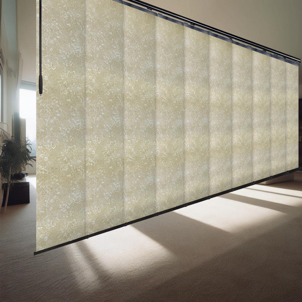 EMOH Viola 120 in. to 218 in. W x 94 in. L Adjustable 10-Panel Black ...