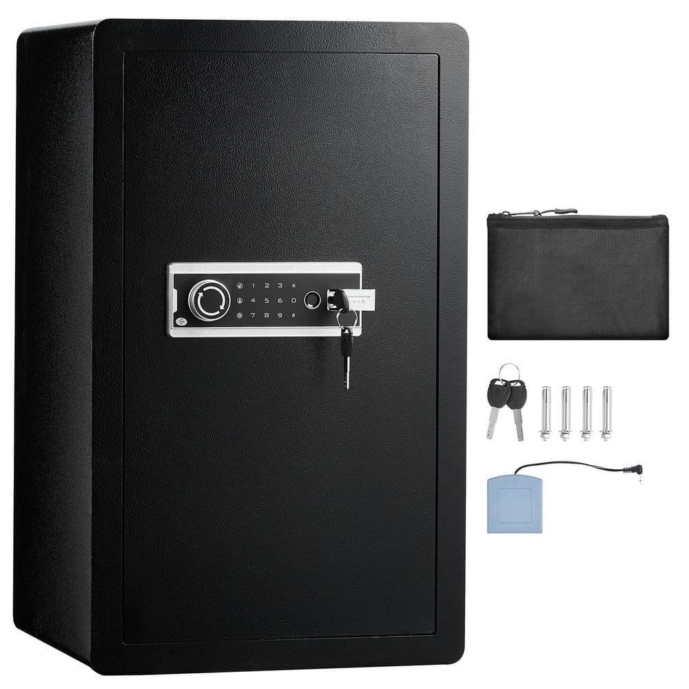 SKYSHALO Single Door Safe Box, 4.0 cu. ft. Safe Lock Box with Fireproof ...
