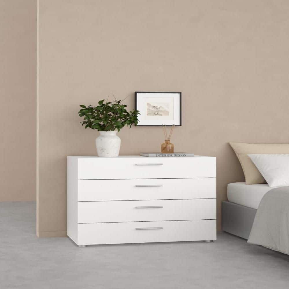 HOME IMPORTS EMPORIUM Oak 4 Drawers 31.57 in. Chest of Drawers ...