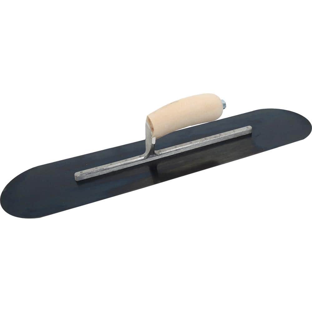MARSHALLTOWN 20 in. x 5 in. Blue Steel Pool Trowel - Wood Handle SP205B ...