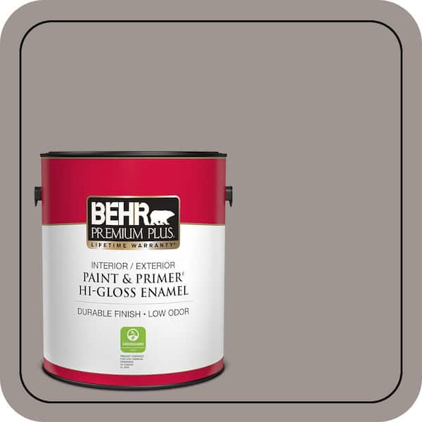 BEHR PREMIUM PLUS 1 gal. #790B-4 Puddle Hi-Gloss Enamel Interior ...
