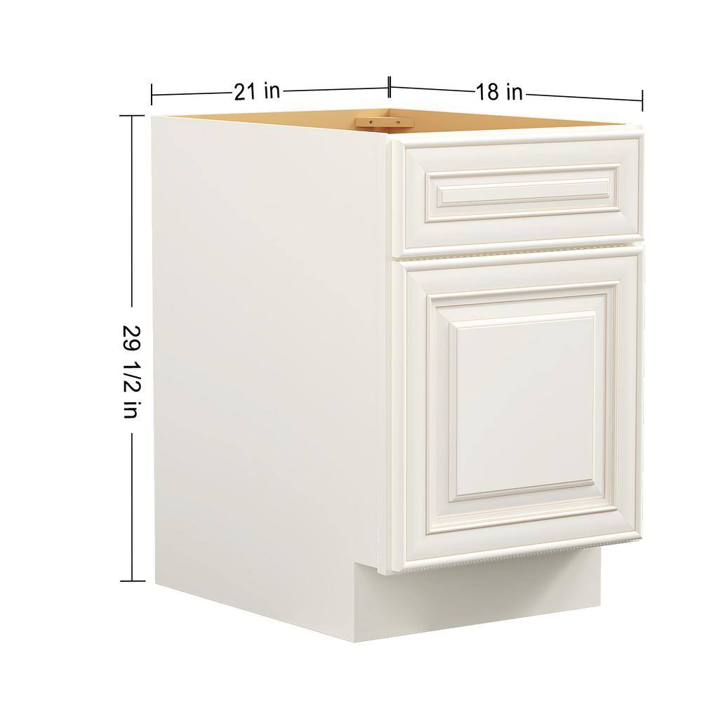 Hausvita 18 in. W x 21 in. D x 29.5 in. H in Cameo White Plywood ...