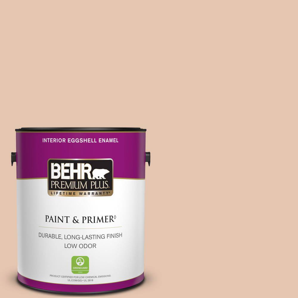 BEHR PREMIUM PLUS 1 gal. #MQ1-31 Cockleshell Eggshell Enamel Low Odor ...