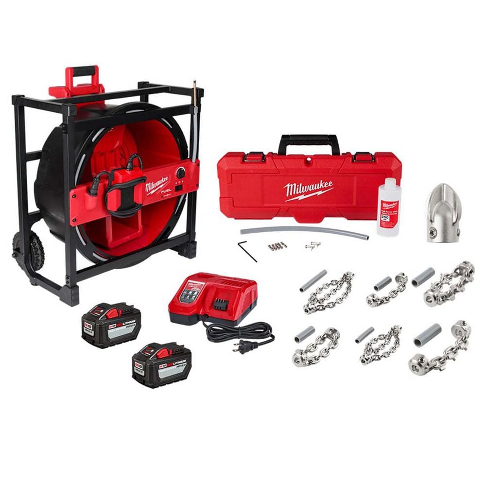 Milwaukee M18 High Speed Drain Cleaner with 5/16 in. x 7 5 ft. Cable ...