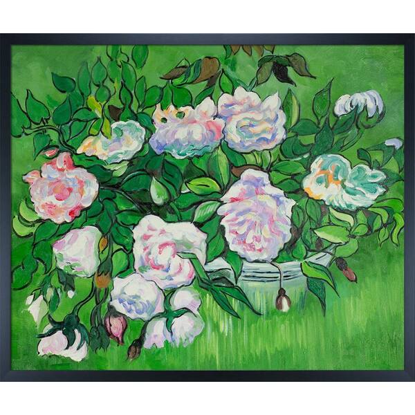 LA PASTICHE Still Life - Pink Roses by Vincent Van Gogh Studio Black ...