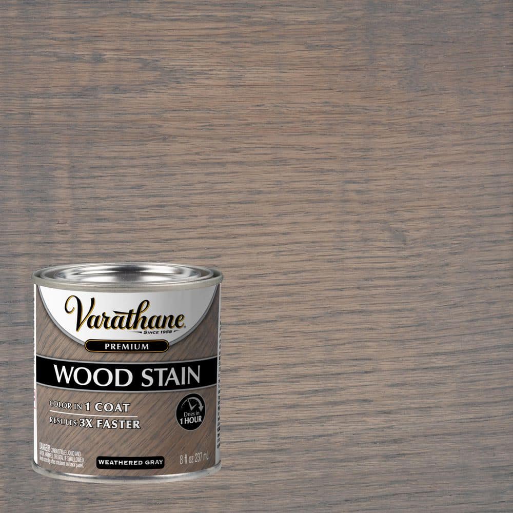Varathane 8 oz. Weathered Gray Premium Fast Dry Interior Wood Stain ...