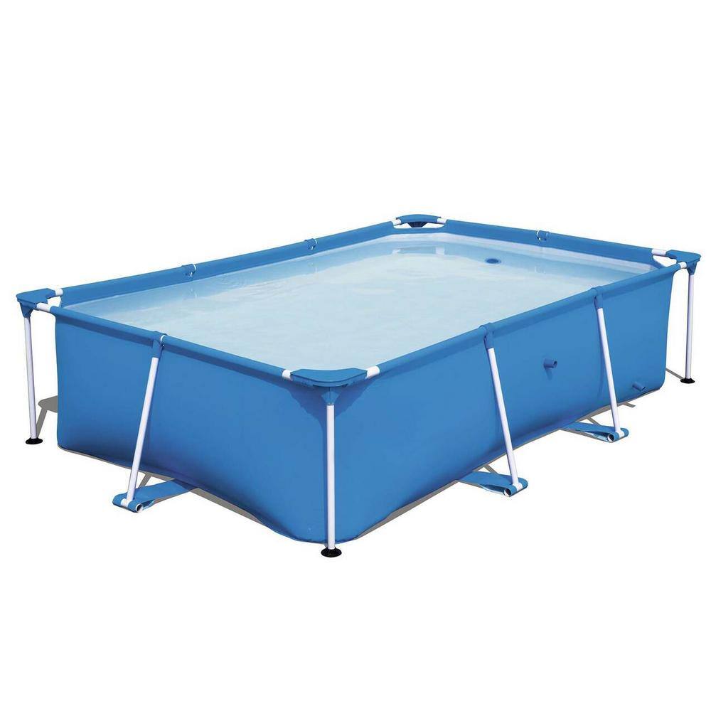 Pool Central 8.5 ft. x 5.5 ft. Rectangular Framed Above Ground Swimming ...
