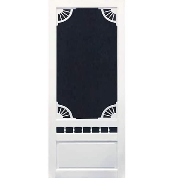Kimberly Bay 36 in. x 80 in. Dakota White Vinyl Screen Door-DSVD36 ...