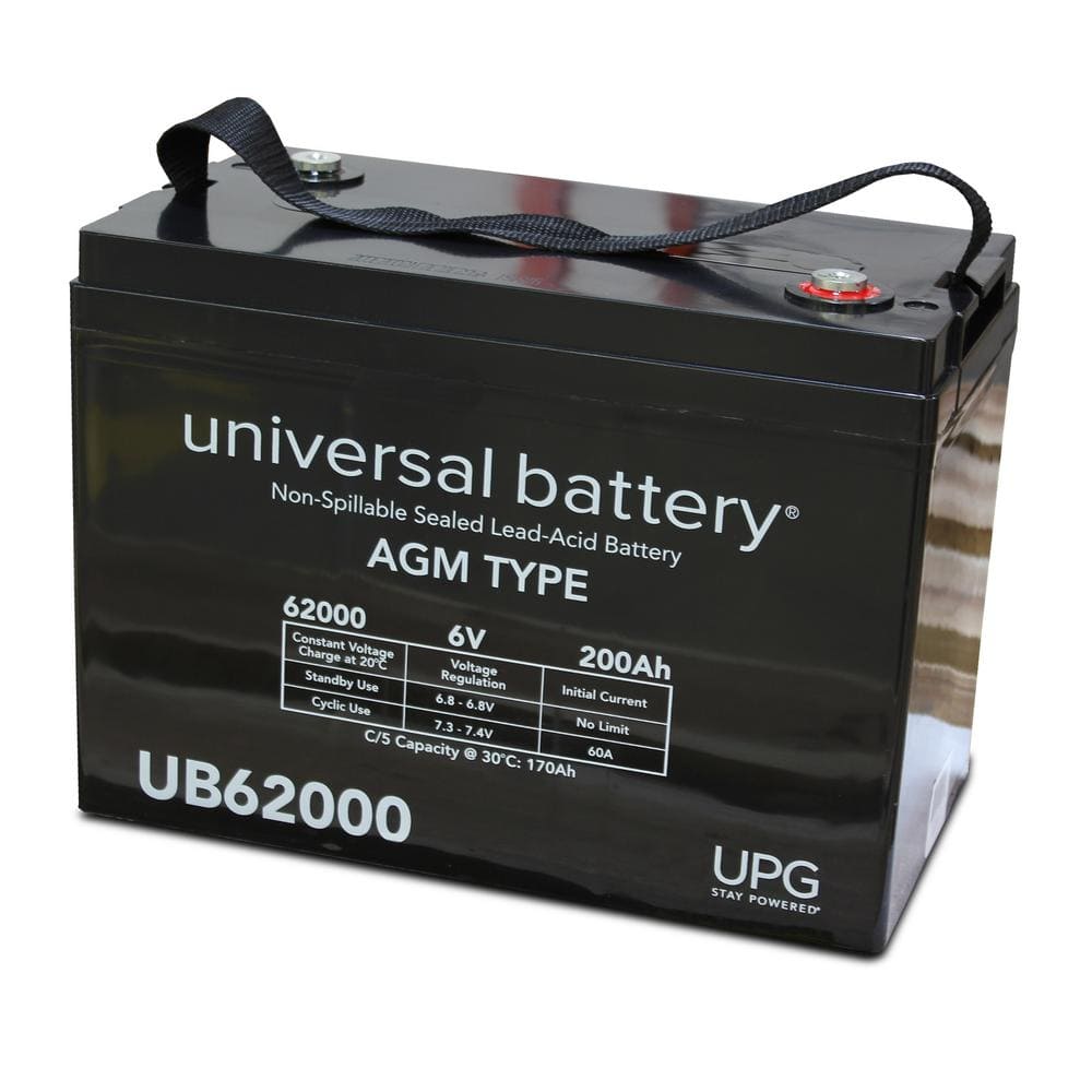 UPG 6-Volt 200 Ah I4 Terminal Sealed Lead Acid (SLA) AGM Rechargeable ...