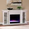 Southern Enterprises Xairea 54.75 in. Color Changing Electric Fireplace ...