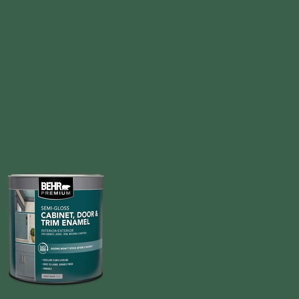 BEHR PREMIUM 1 qt. #470D-7 Windy Pine Semi-Gloss Enamel Interior ...