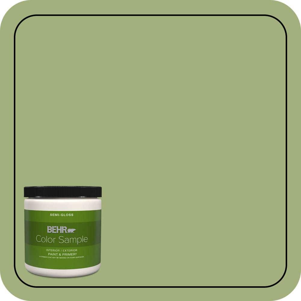 BEHR PREMIUM PLUS 8 oz. #M360-5 Fresh Guacamole Semi-Gloss Interior ...
