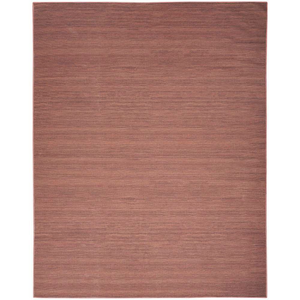 Nourison Washable Essentials Mocha 8 ft. x 10 ft. All-over design ...