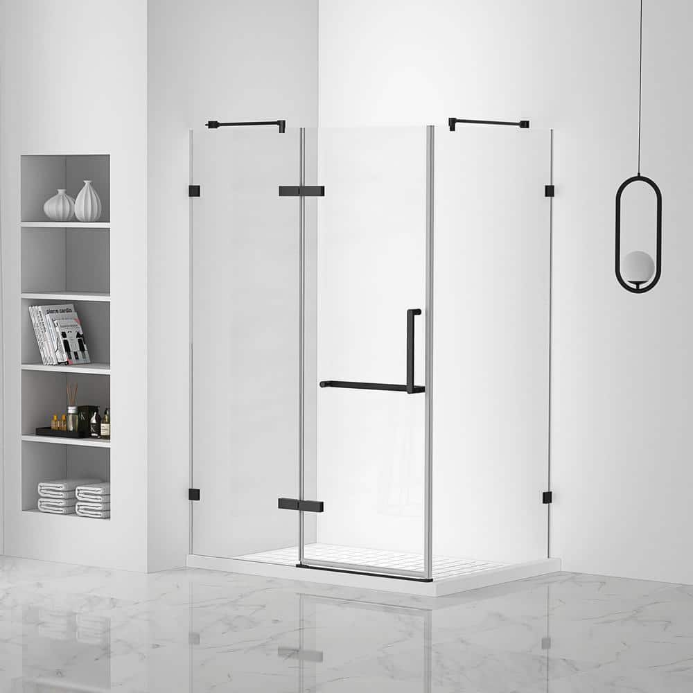 Fine Fixtures 30 In W X 30 In H X 74 In H Frameless Corner Shower