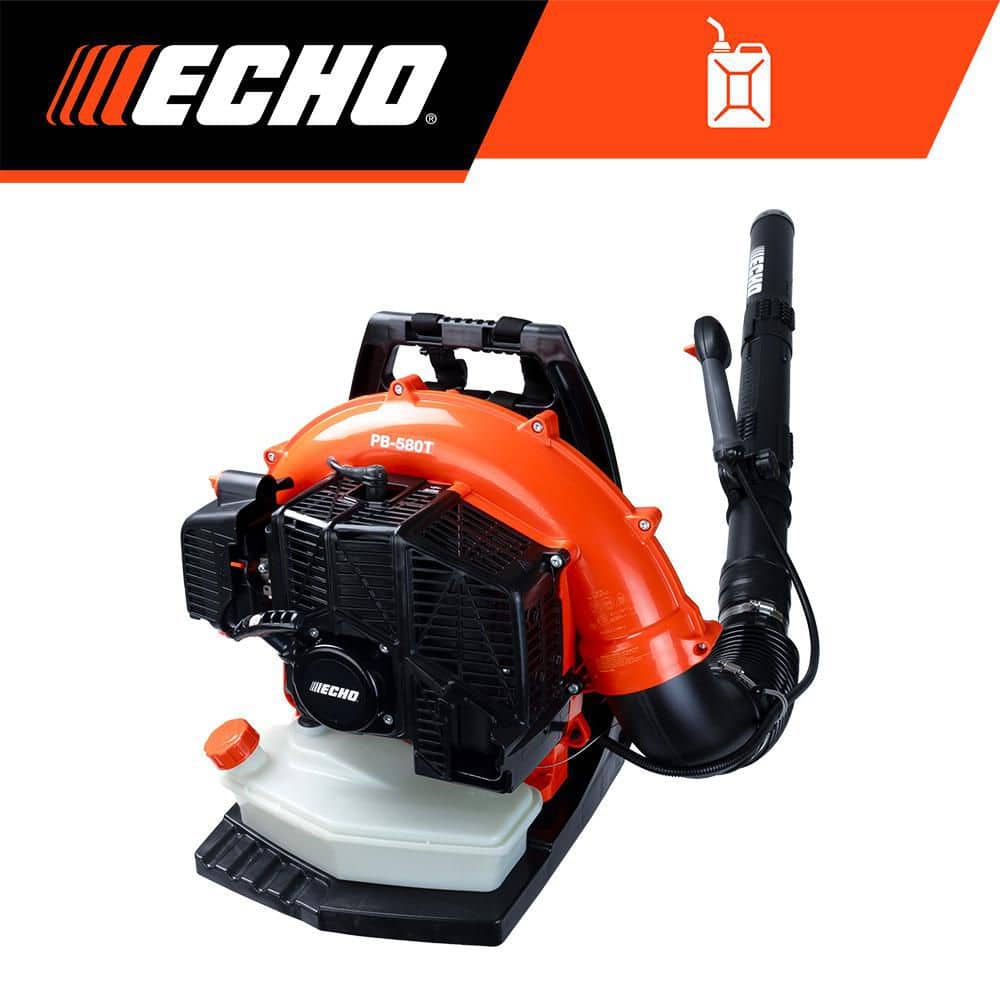 ECHO 216 MPH 517 CFM 58. 2cc Gas 2-Stroke Backpack Leaf Blower w/ Tube Throttle and Vented Back ...