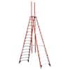 Werner 16 ft. Fiberglass Extension Trestle Step Ladder with 300 lb ...