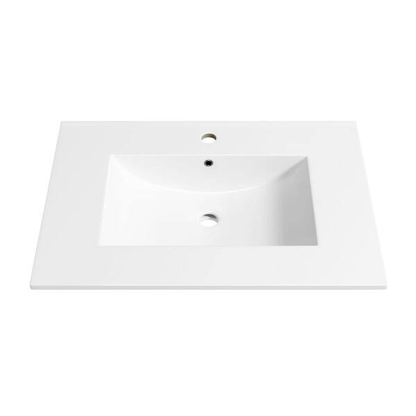 PARASOLAR 25 in. Drop-In Sink Bathroom Sink in Brushed Sedona ...