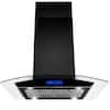 36 inch Stainless Steel Island Mount Range Hood 900CFM Tempered Glass ...