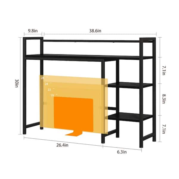 Under Desk Shelf IBUYKE Clamp On Desk Organizer Shelf,12.9 Inches Desk ...
