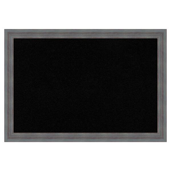 Amanti Art Dixie Grey Rustic Wood Framed Black Corkboard 26 in. x 18 in ...
