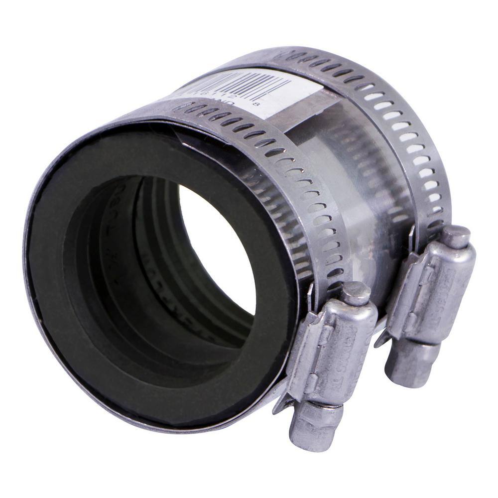 PLUMBFLEX Shielded 1-1/2 in. Transition Coupling Connects 1-1/2 in ...