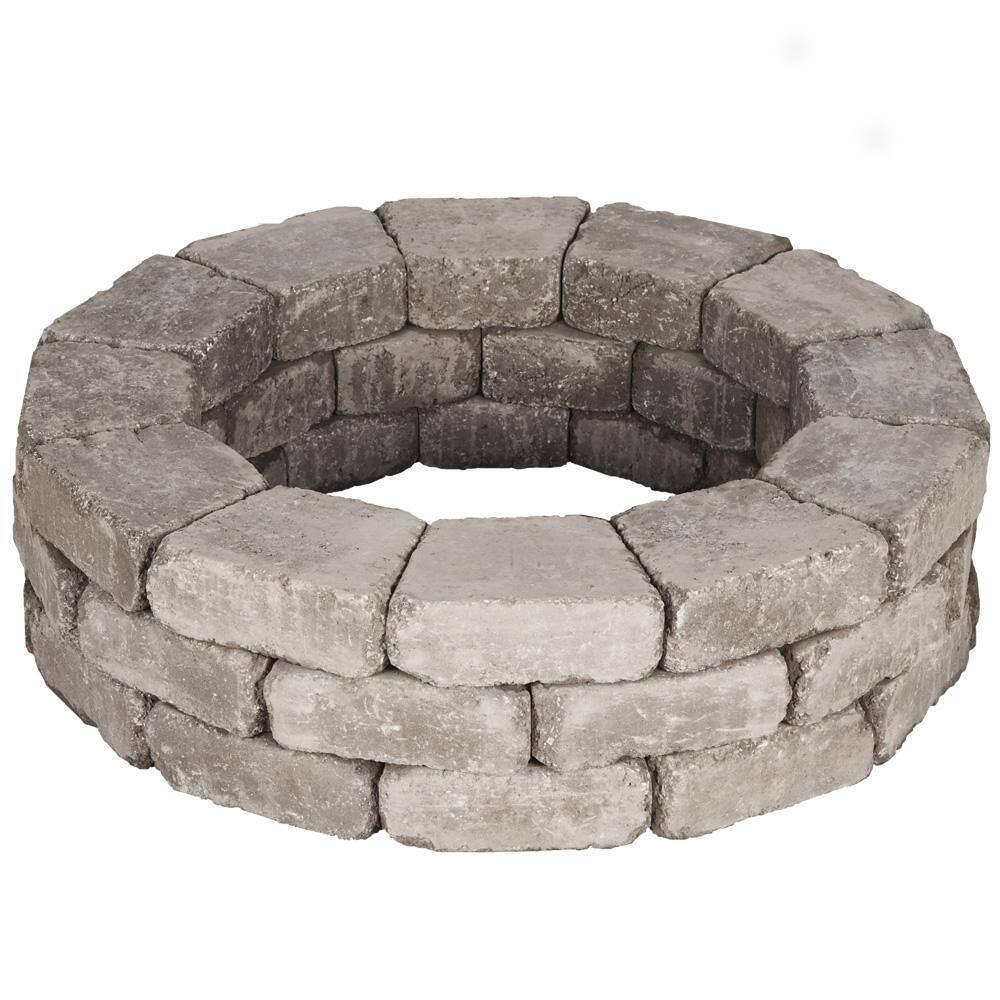 Pavestone RumbleStone 39 in. x 10.5 in. Tree Ring Kit in Greystone ...